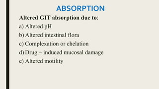 Pharmacokinetics of drug interaction | PPTX