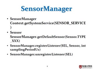 Android - Sensor Manager | PPTX | Operating Systems | Computer Software ...