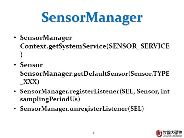 Android - Sensor Manager | PPTX