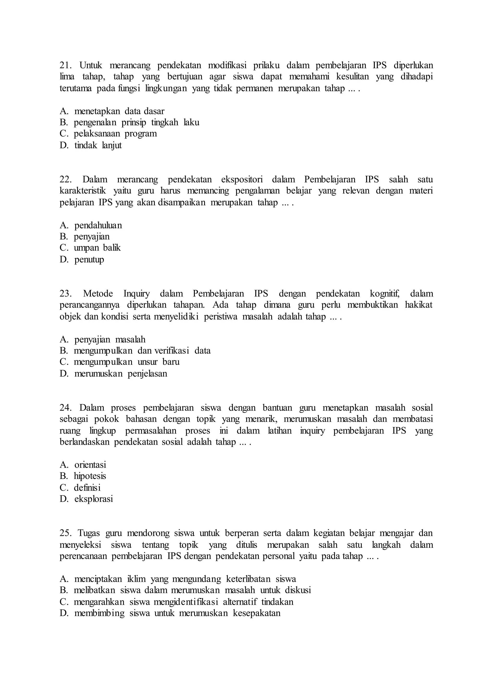 6. soal up mapel ips mei 2019 | PDF