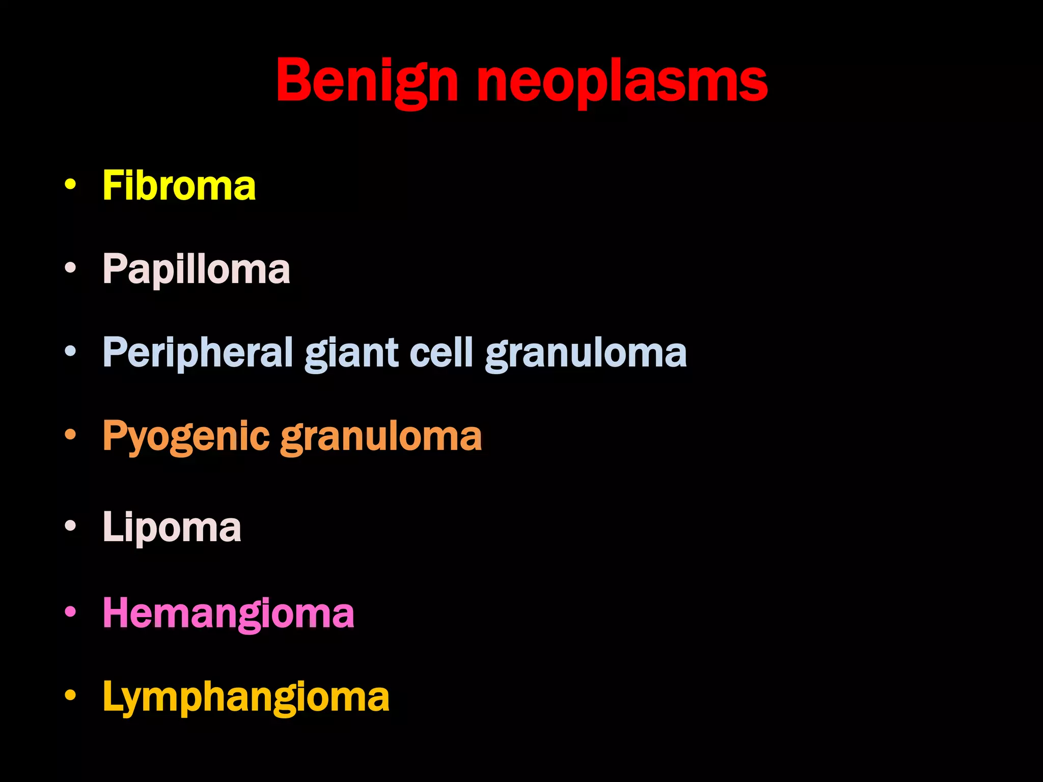 Neoplasms of the oral cavity | PPT