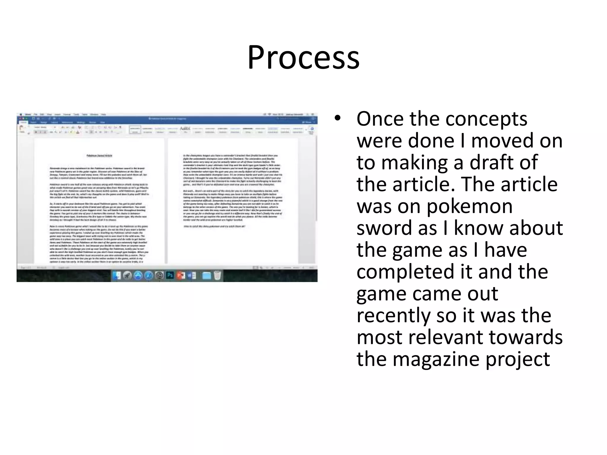 6. production reflection(magazine project) | PPT