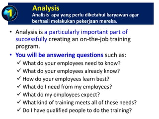 Strategi Merancang Program Ojt Yang Efektif Materi Training Pptx