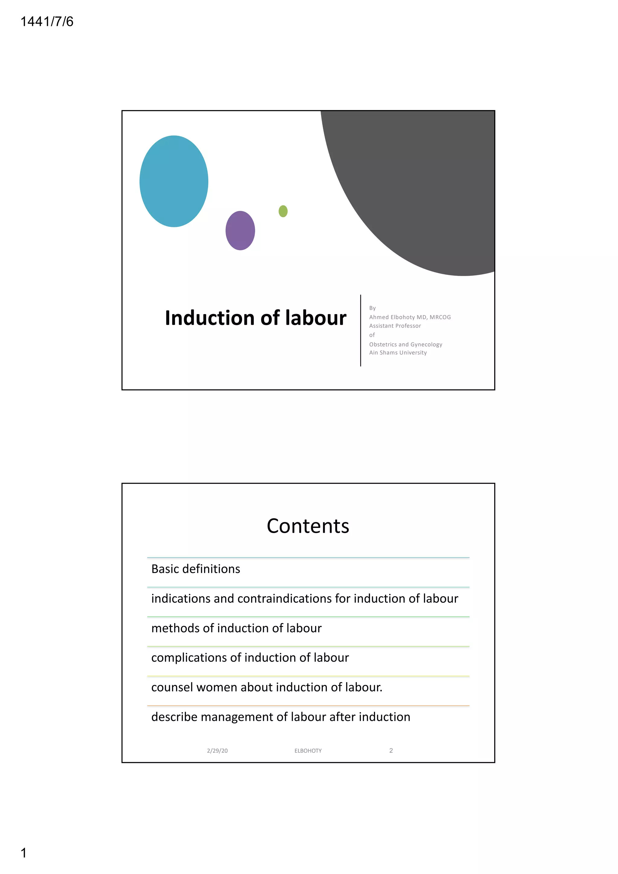 6. induction of labour | PDF