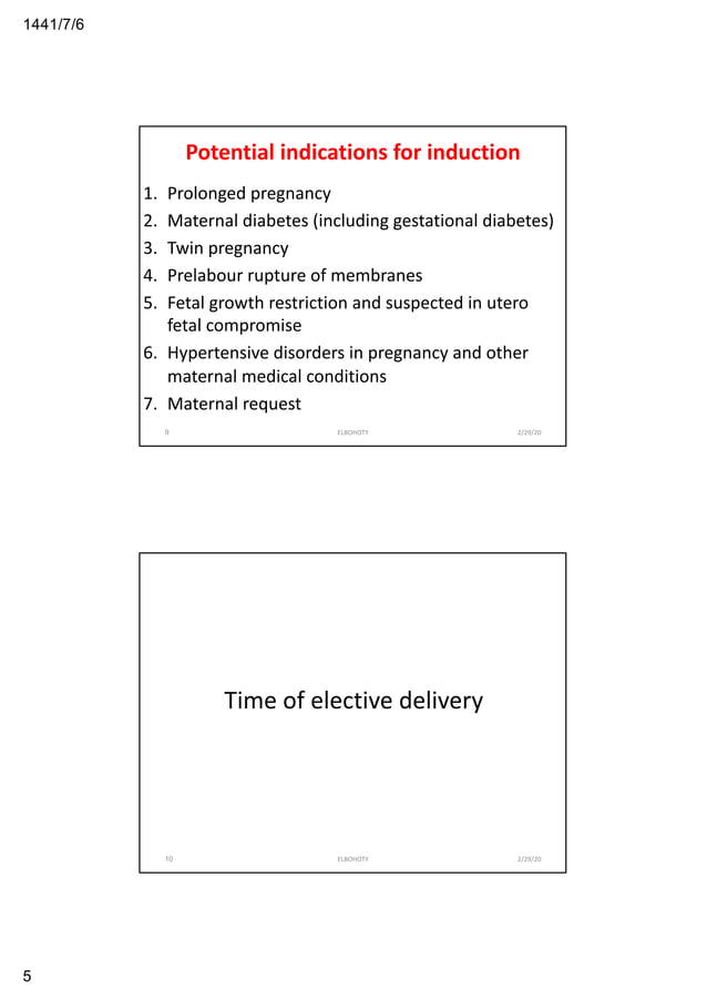 6. induction of labour | PDF
