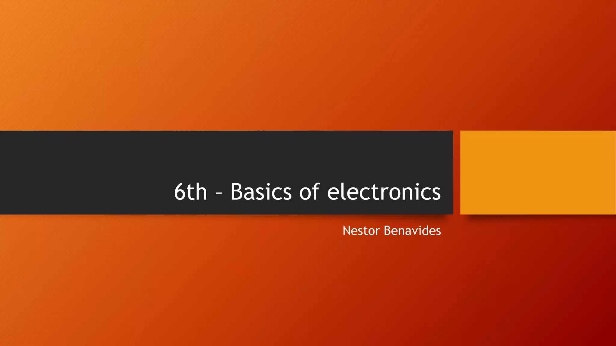 Electricity and basic components | PPT
