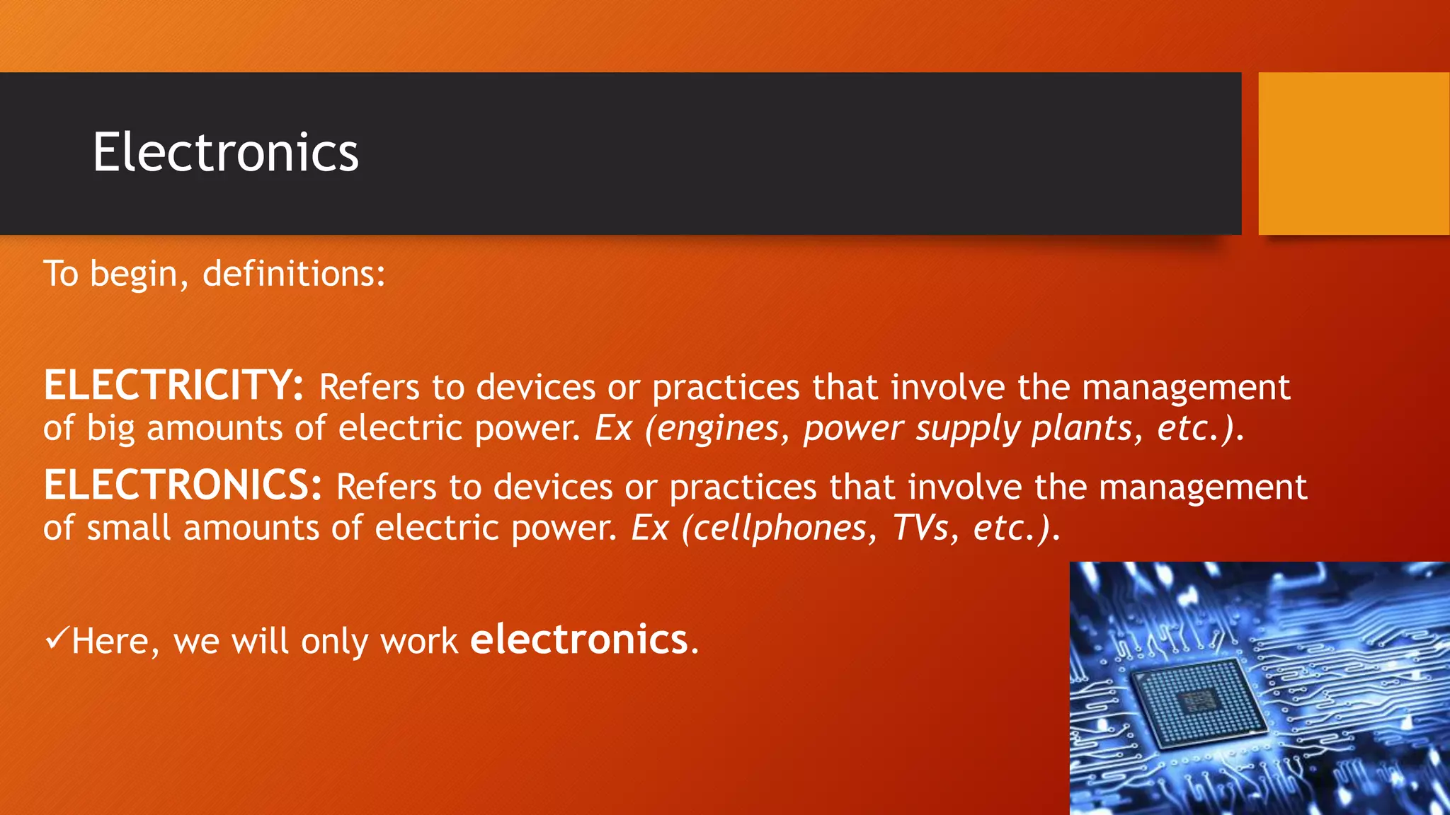 Electricity and basic components | PPT