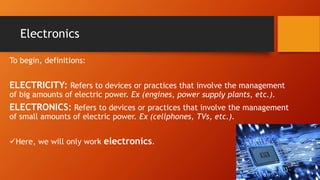 Electricity and basic components | PPTX