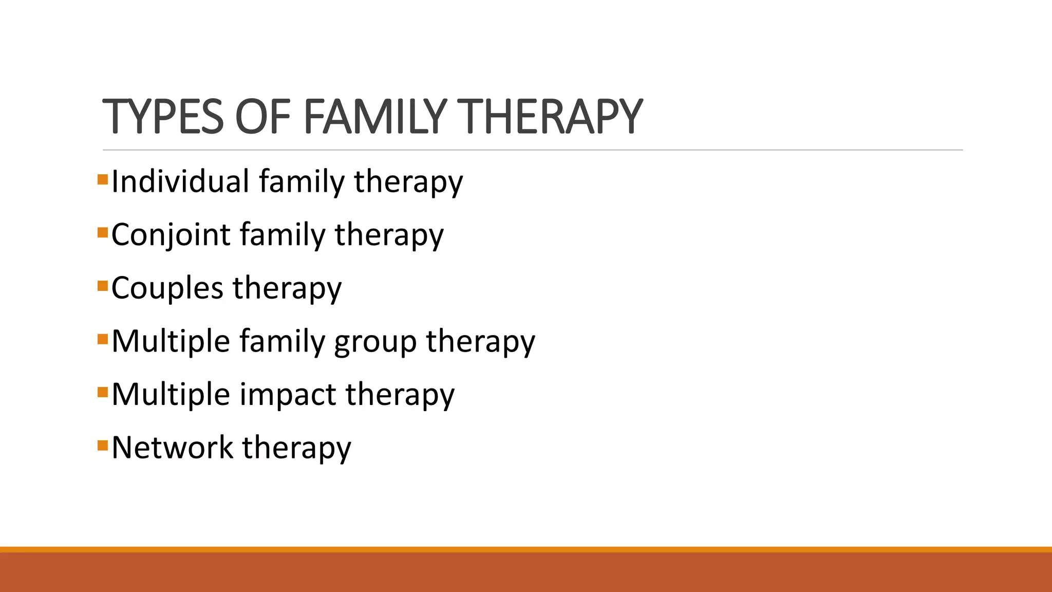 Supportive psychotherapy, family and marital therapy | PPTX