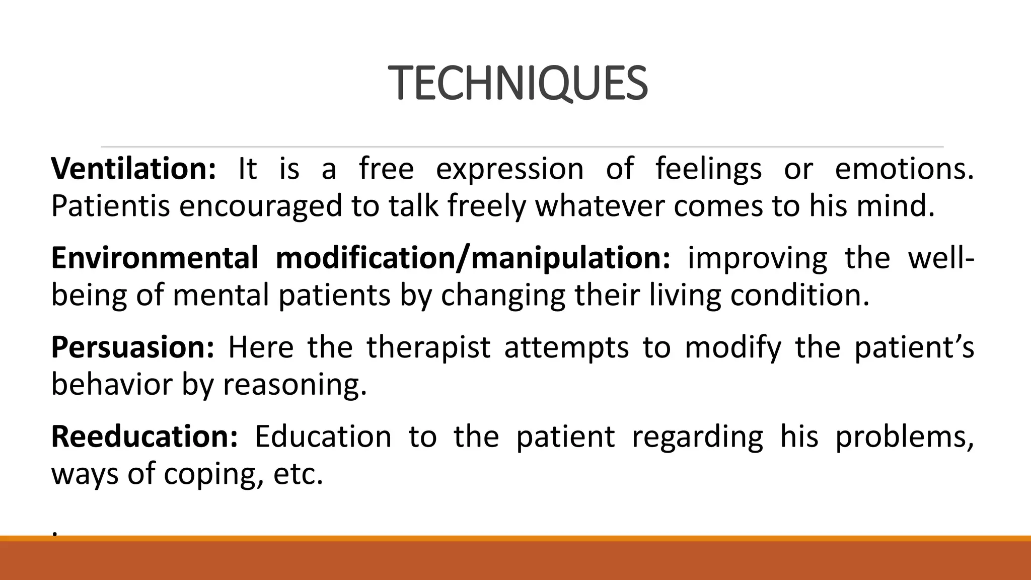 Supportive psychotherapy, family and marital therapy | PPTX