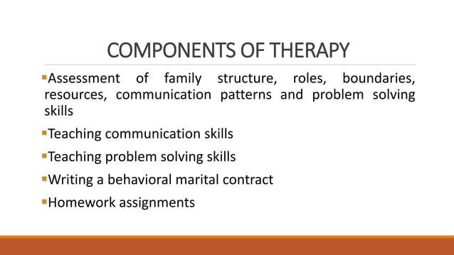 Supportive psychotherapy, family and marital therapy | PPTX