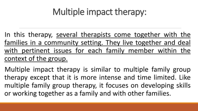 Supportive psychotherapy, family and marital therapy | PPTX