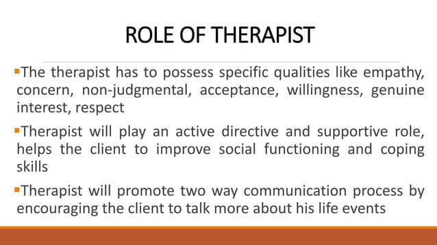 Supportive psychotherapy, family and marital therapy | PPTX