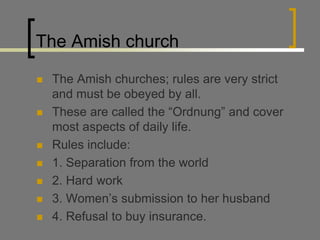 Amish powerpoint - THOP | PPT