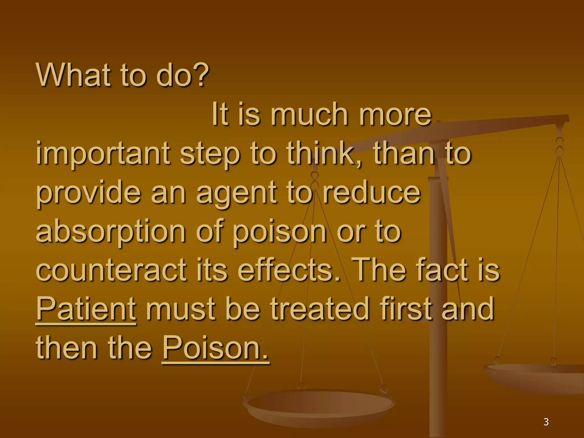 Principles of management in a case of poisoning part 1 | PPT