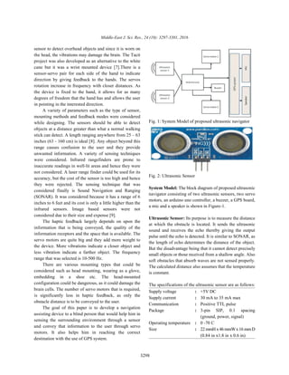 Design and Implementation of Ultrasonic Navigator for Visually Impaired | PDF