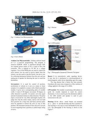 Design and Implementation of Ultrasonic Navigator for Visually Impaired | PDF