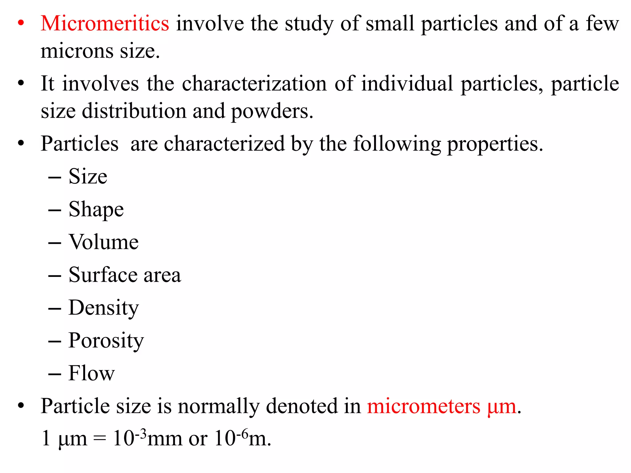 Micromeritics 1 - Physical Pharmacy | PPT
