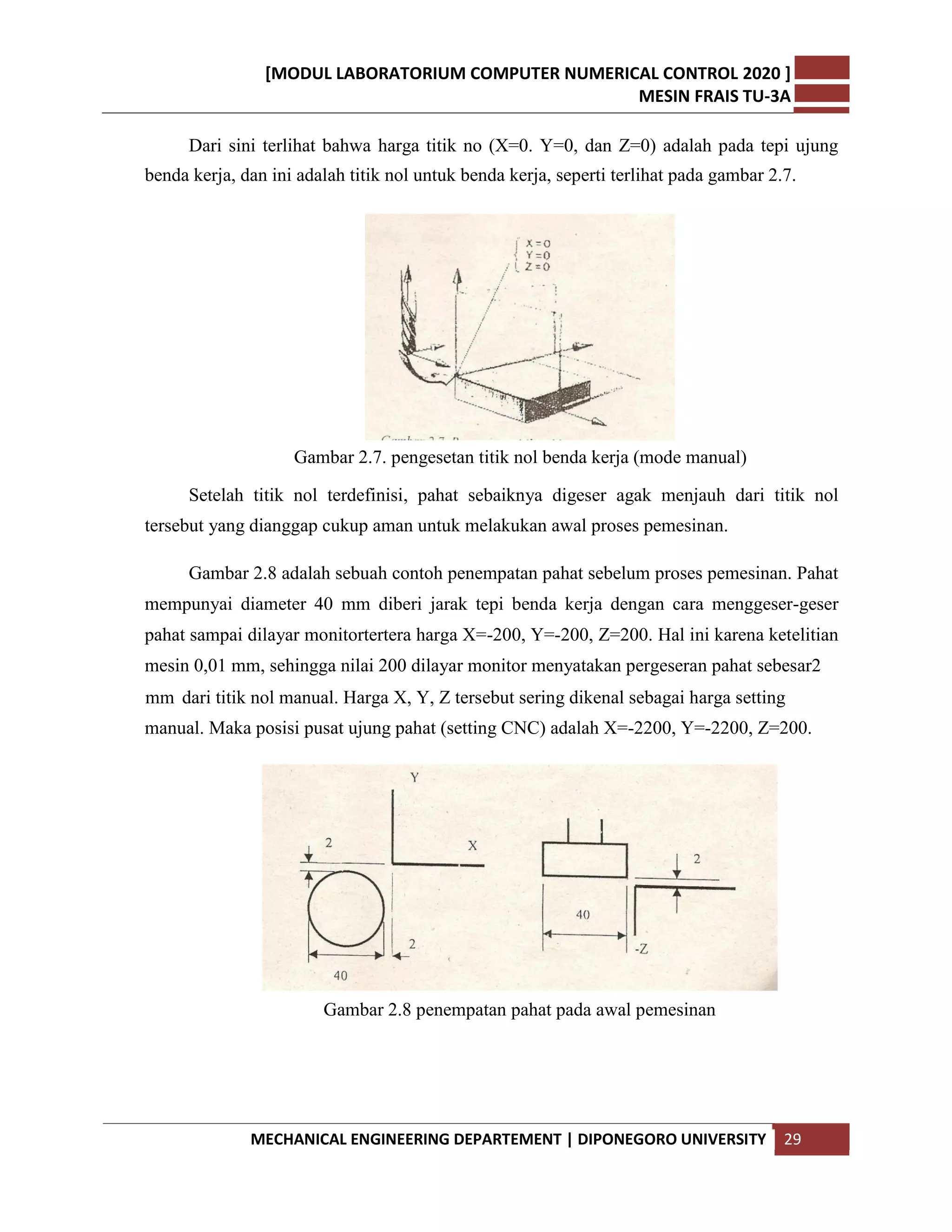 Modul Praktikum Pada Mesin CNC TU 3A 2020 | PDF