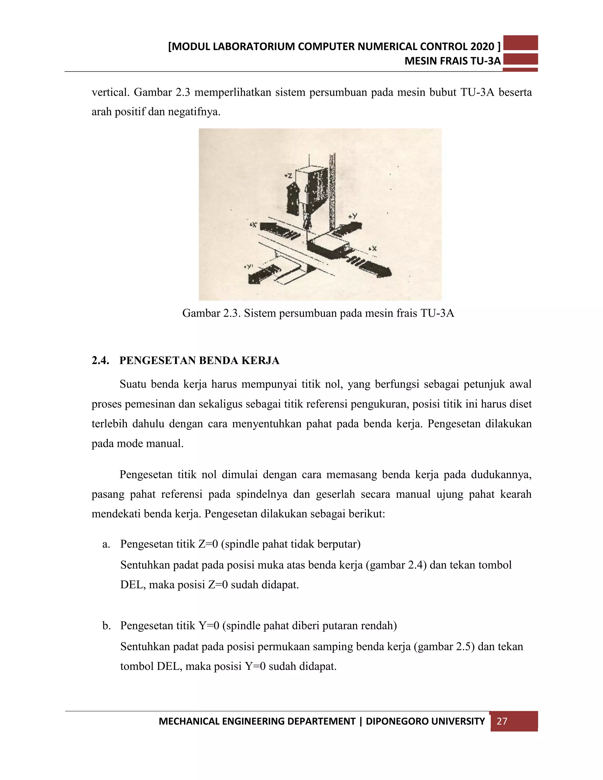 Modul Praktikum Pada Mesin CNC TU 3A 2020 | PDF