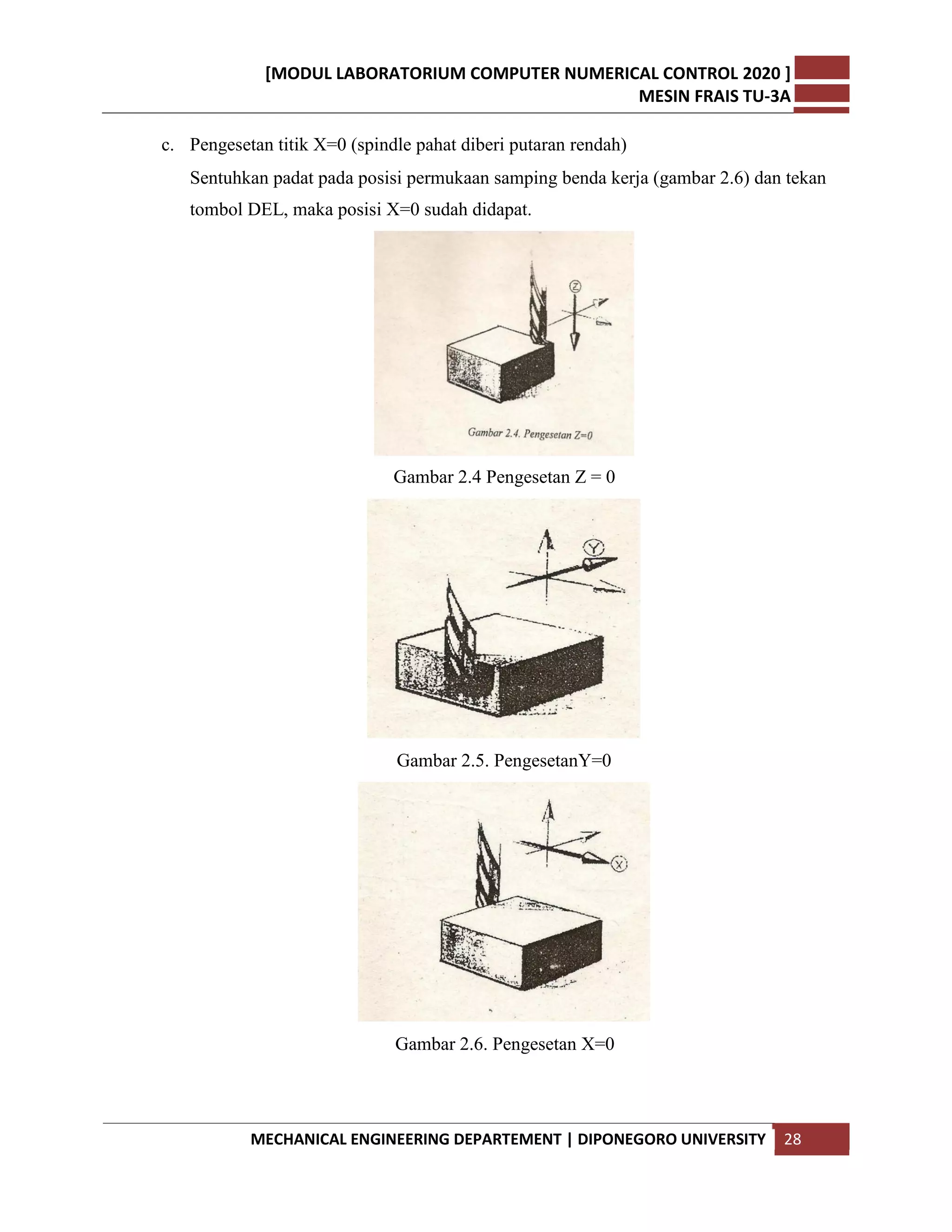 Modul Praktikum Pada Mesin CNC TU 3A 2020 | PDF