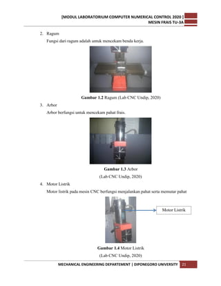 Modul Praktikum Pada Mesin CNC TU 3A 2020 | PDF