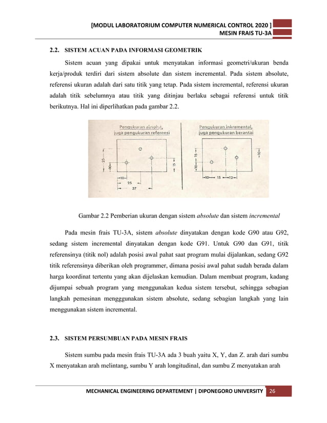 Modul Praktikum Pada Mesin CNC TU 3A 2020 | PDF