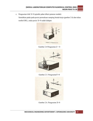 Modul Praktikum Pada Mesin CNC TU 3A 2020 | PDF