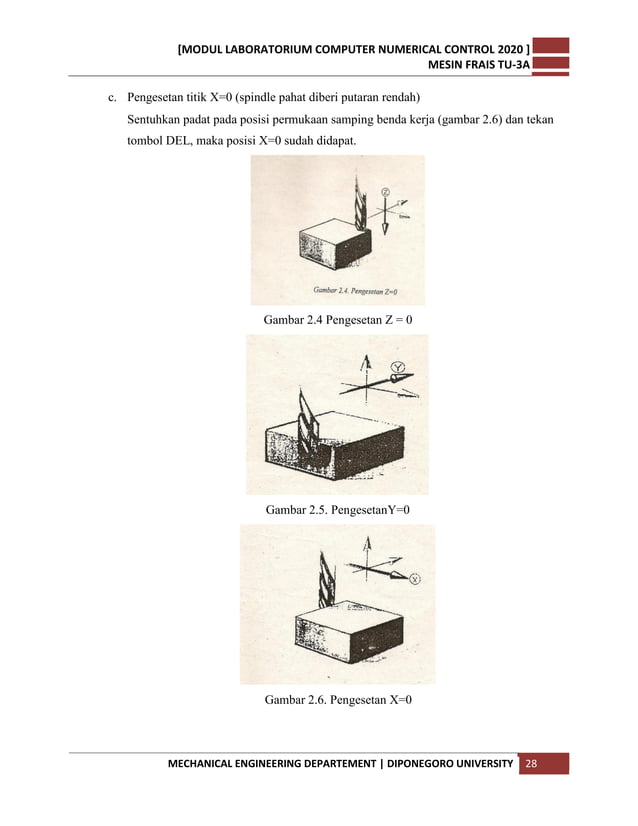 Modul Praktikum Pada Mesin CNC TU 3A 2020 | PDF