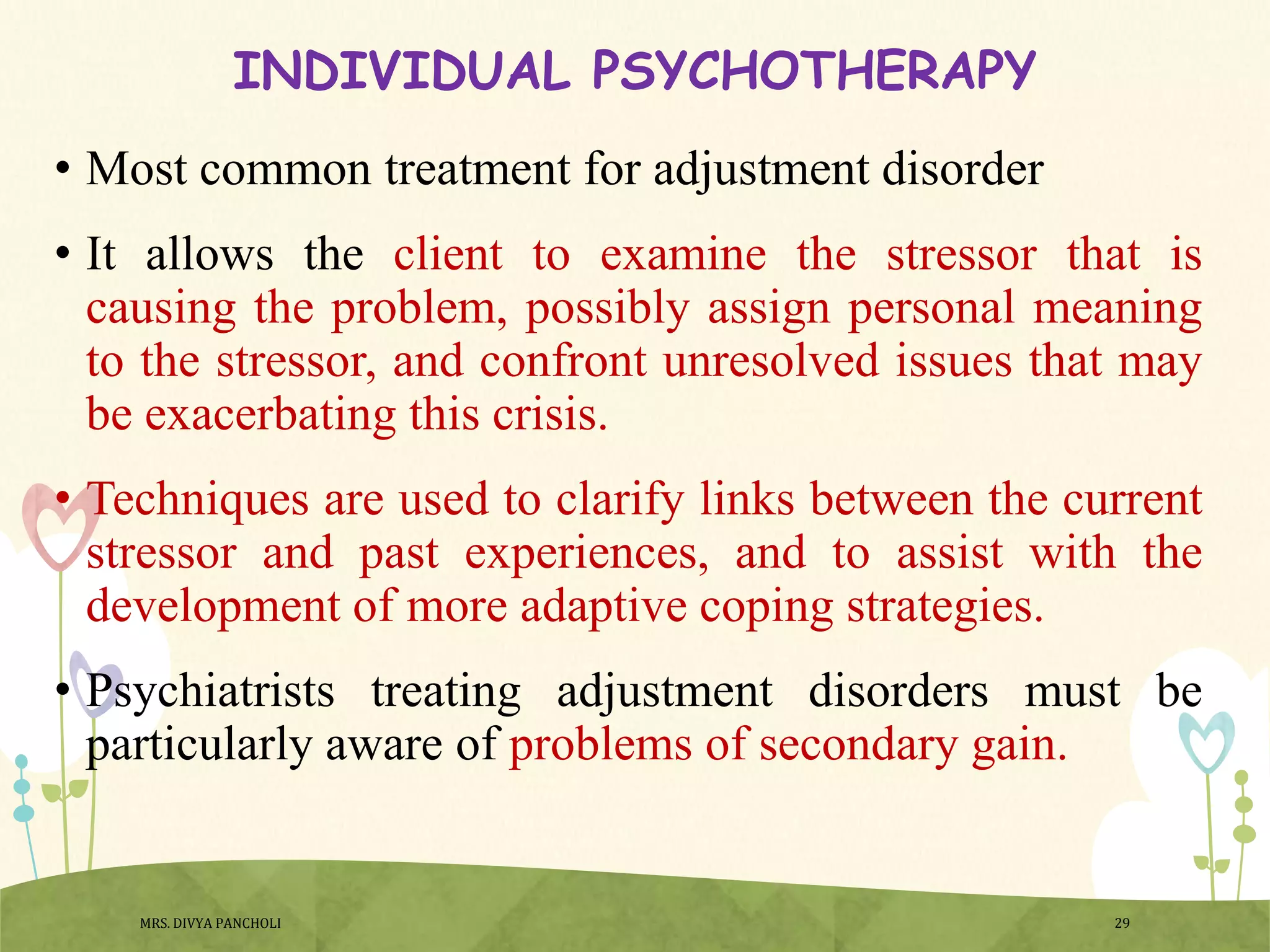 REACTION TO STRESS DISORDER AND ADJUSTMENT DISORDERS | PPTX