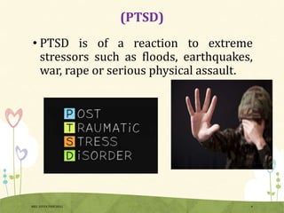 REACTION TO STRESS DISORDER AND ADJUSTMENT DISORDERS | PPTX