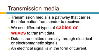 SYBSC IT COMPUTER NETWORKS UNIT II Transmission Media | PPTX