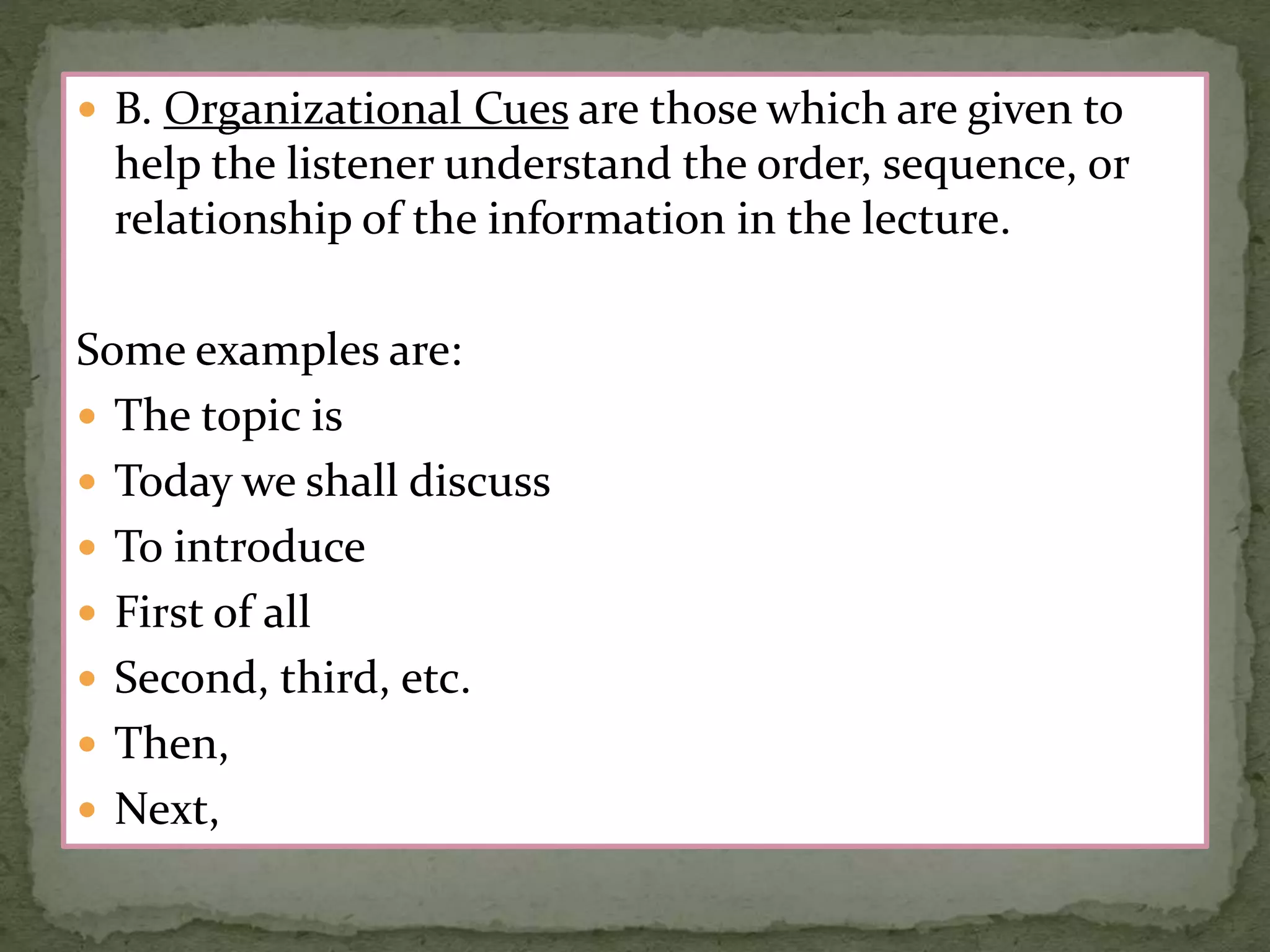 6. watches and listens to sample oral communication activities and ...