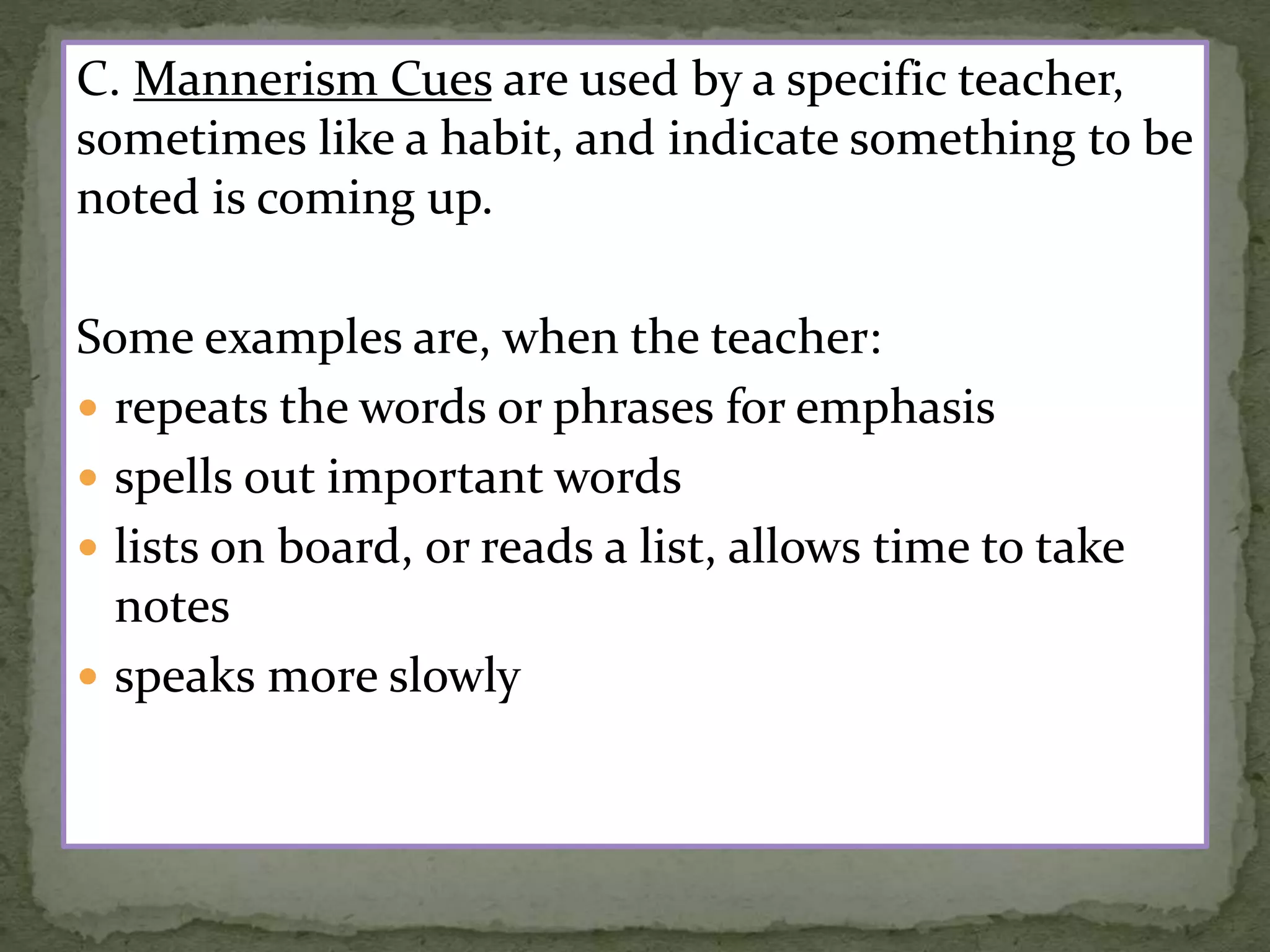 6. watches and listens to sample oral communication activities and ...