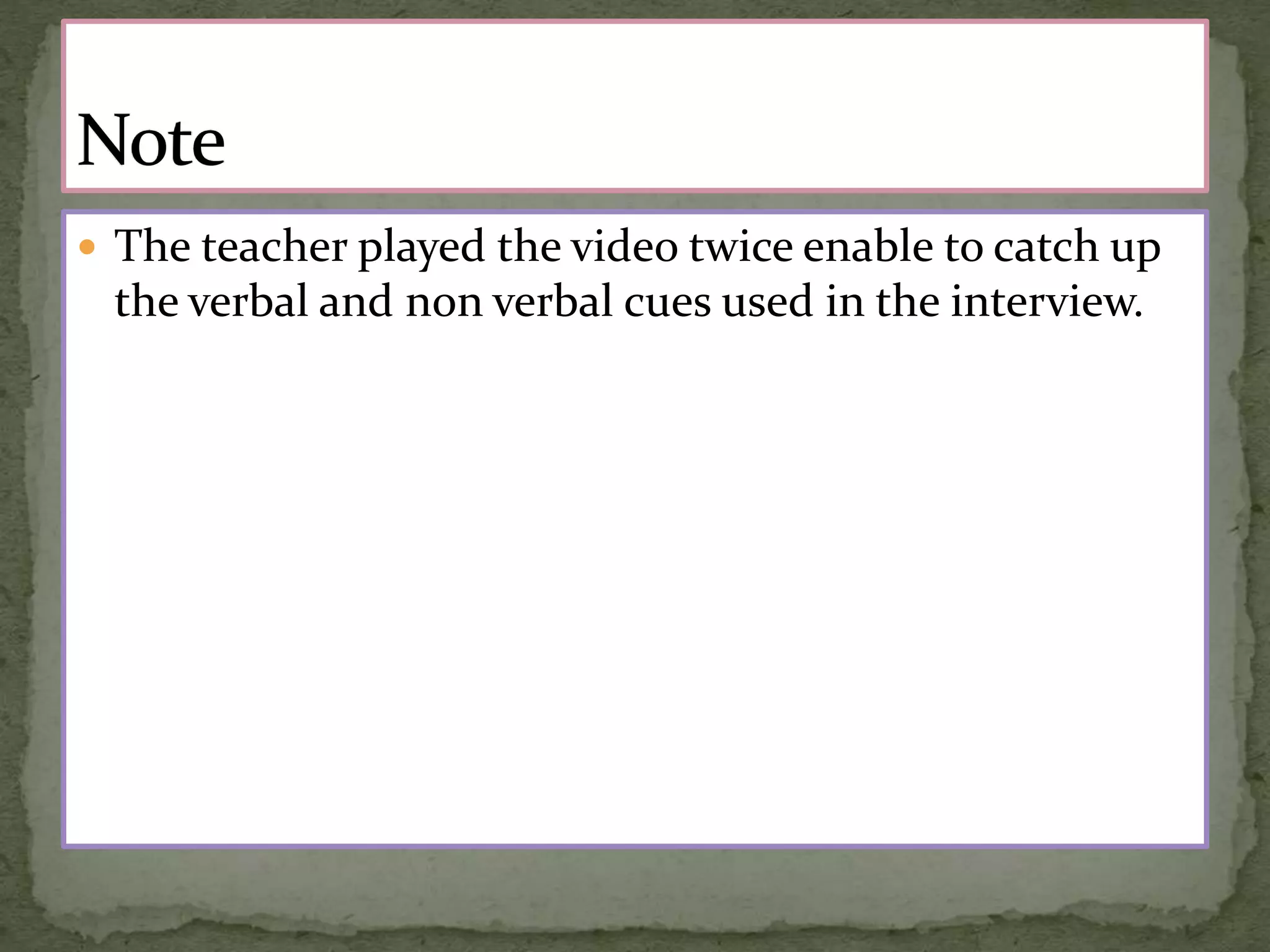 6. watches and listens to sample oral communication activities and ...