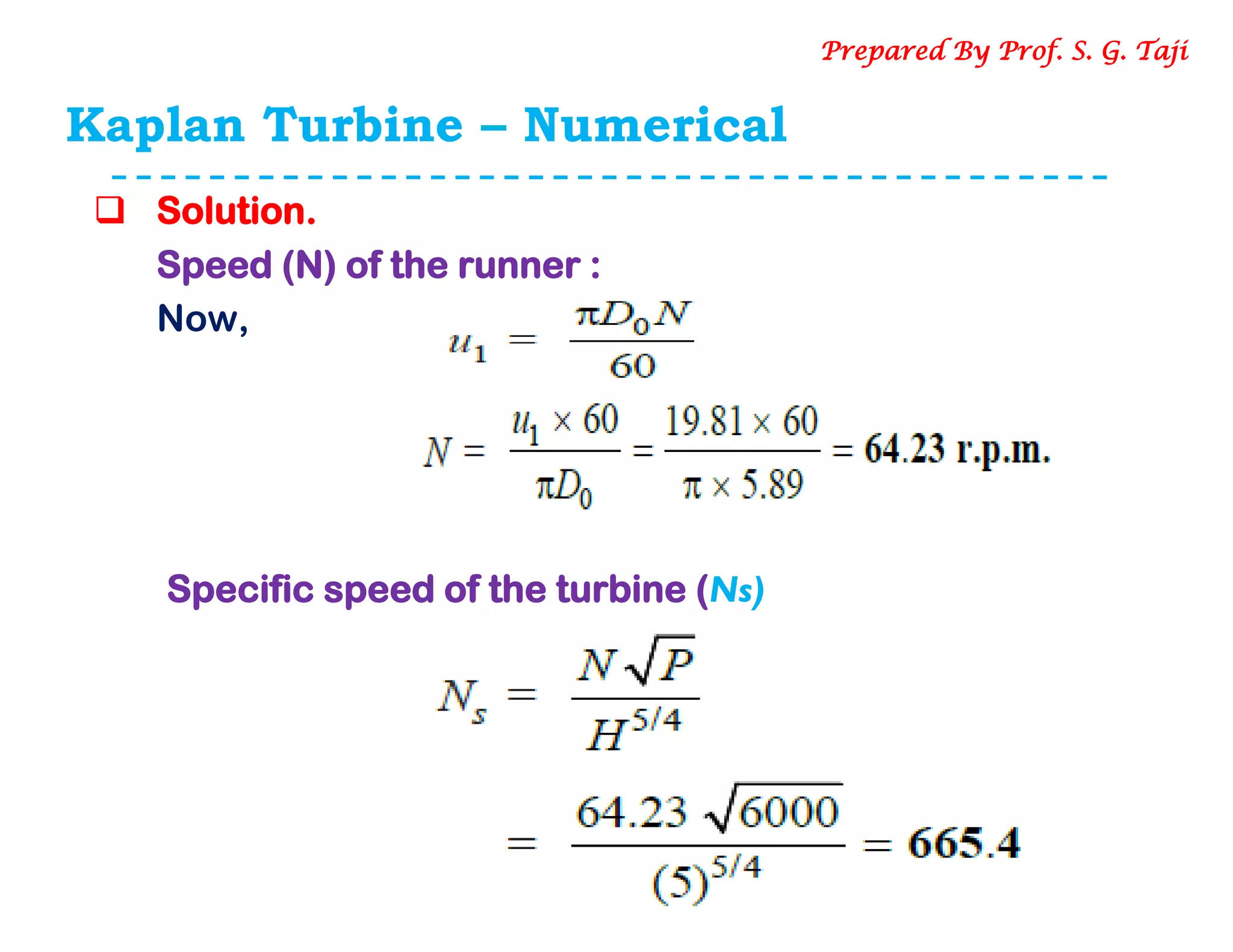 Kaplan Turbine - Design and Numerical | PDF
