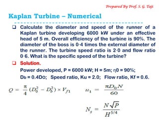 Kaplan Turbine - Design and Numerical | PDF