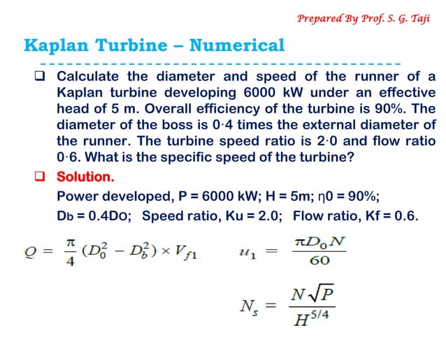Kaplan Turbine - Design and Numerical | PDF | Physics | Science