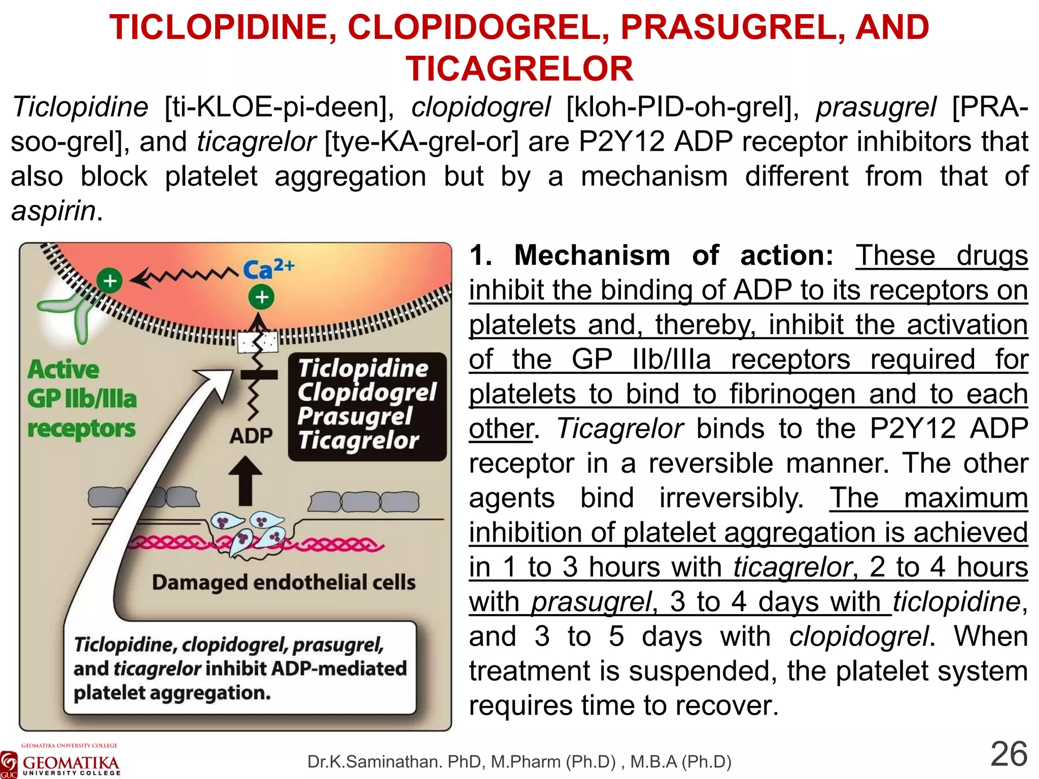 6. anticoagulants and antiplatelet agents | PDF
