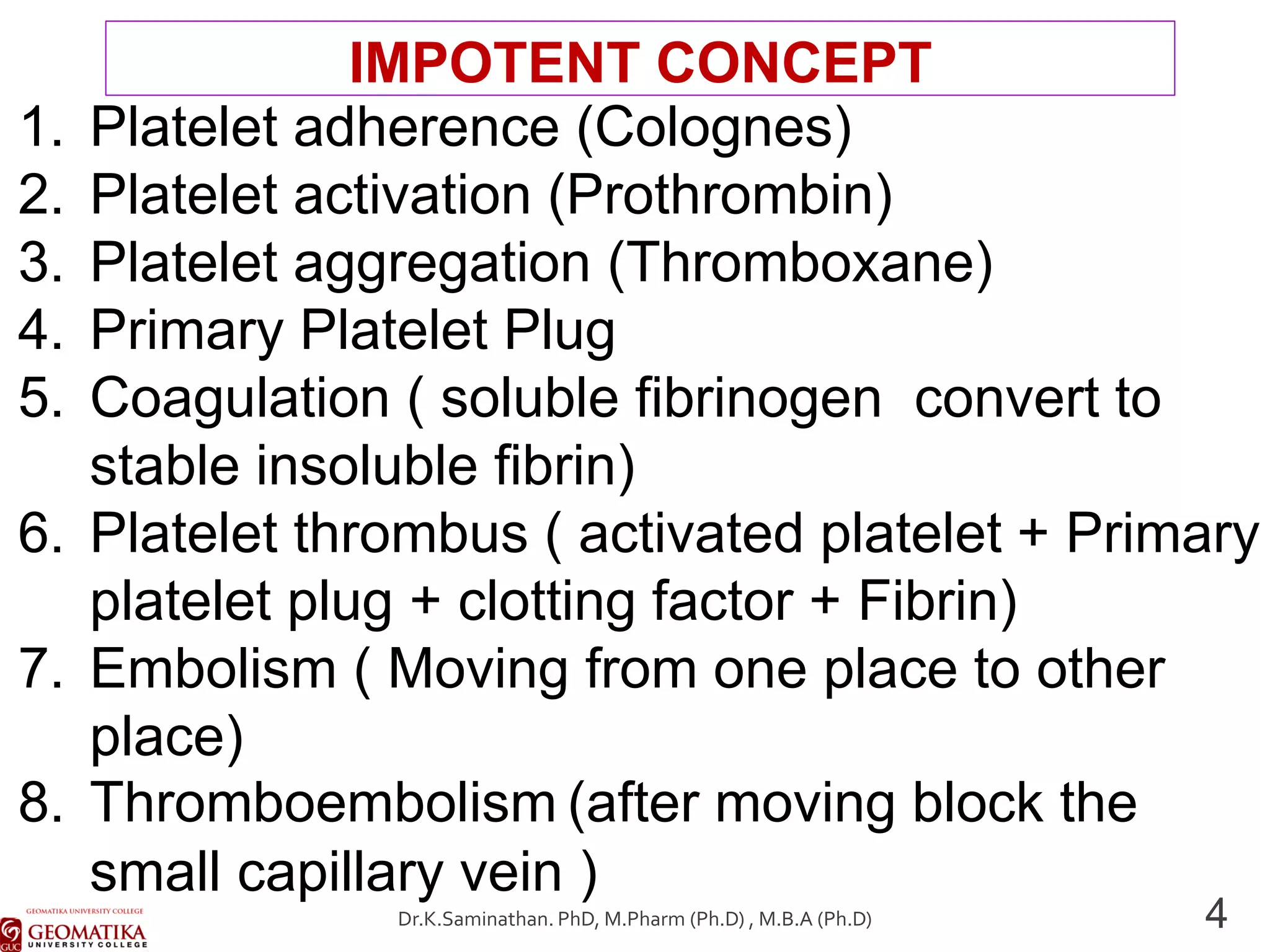 6. anticoagulants and antiplatelet agents | PDF
