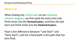 6.5 The Forward and Backward Pass (Critical Path) | PPTX