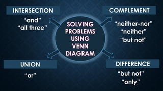Solving Problems Using Venn Diagram | PDF