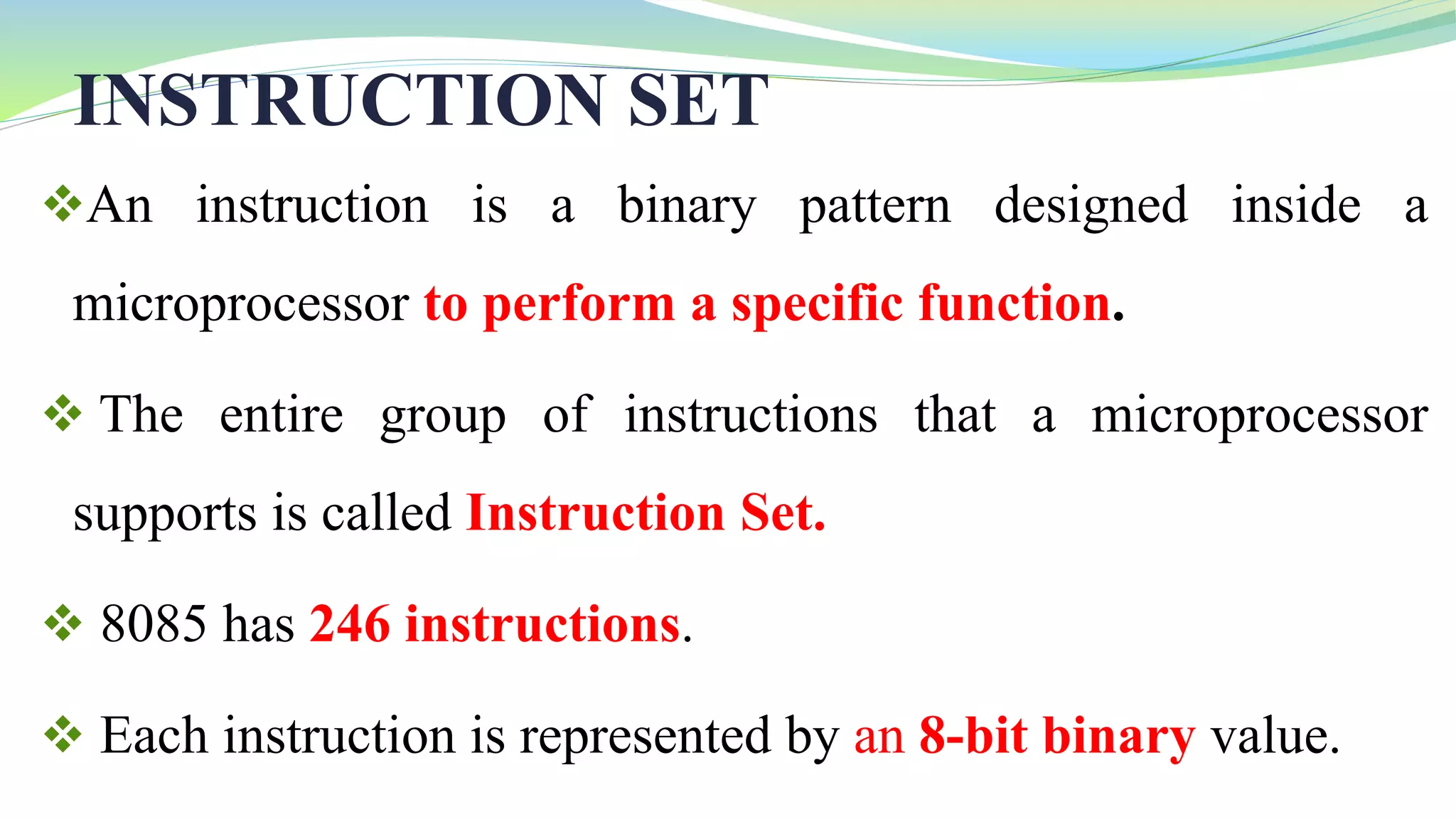 instruction set and classificaion | PPTX