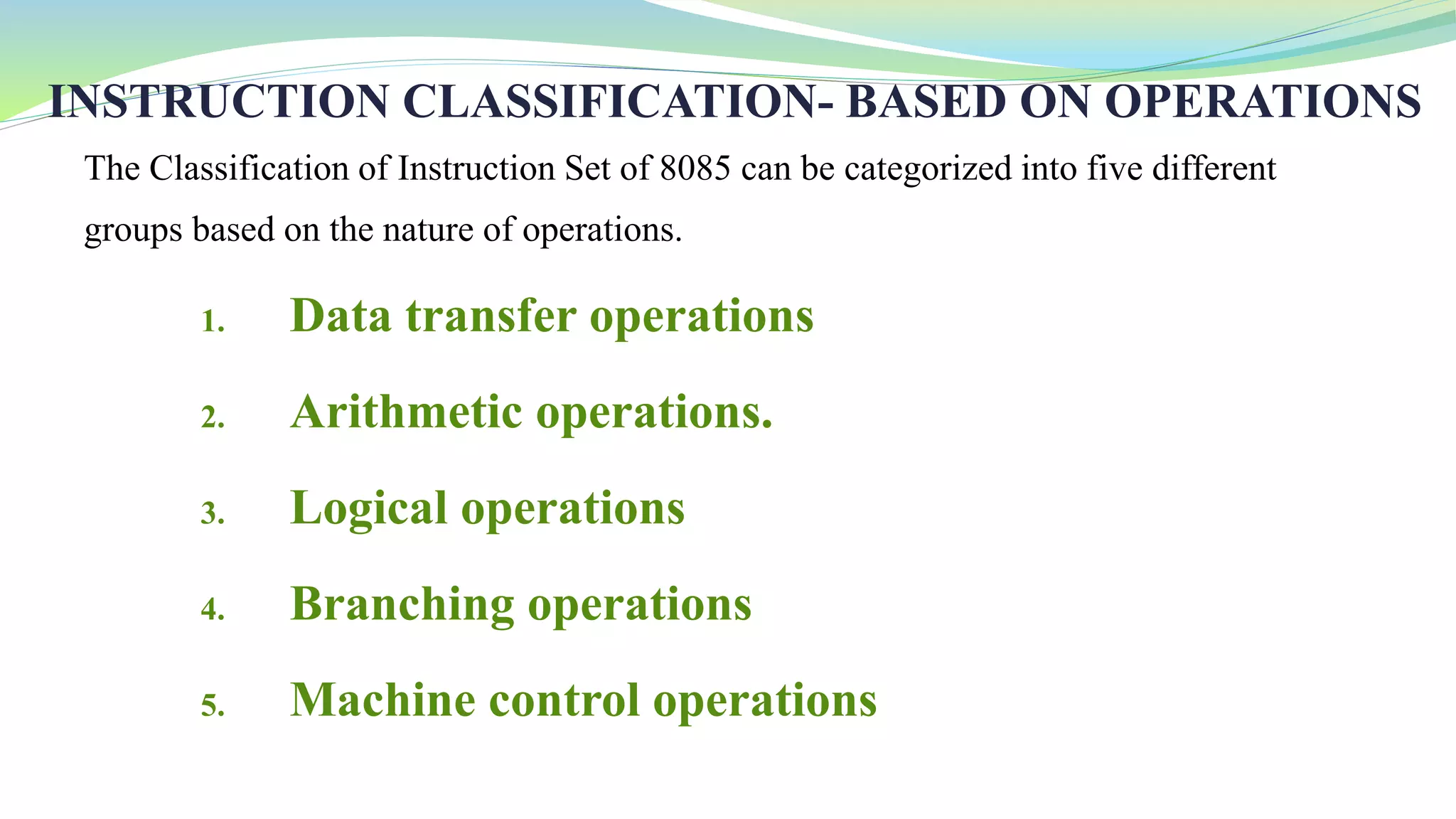 instruction set and classificaion | PPTX
