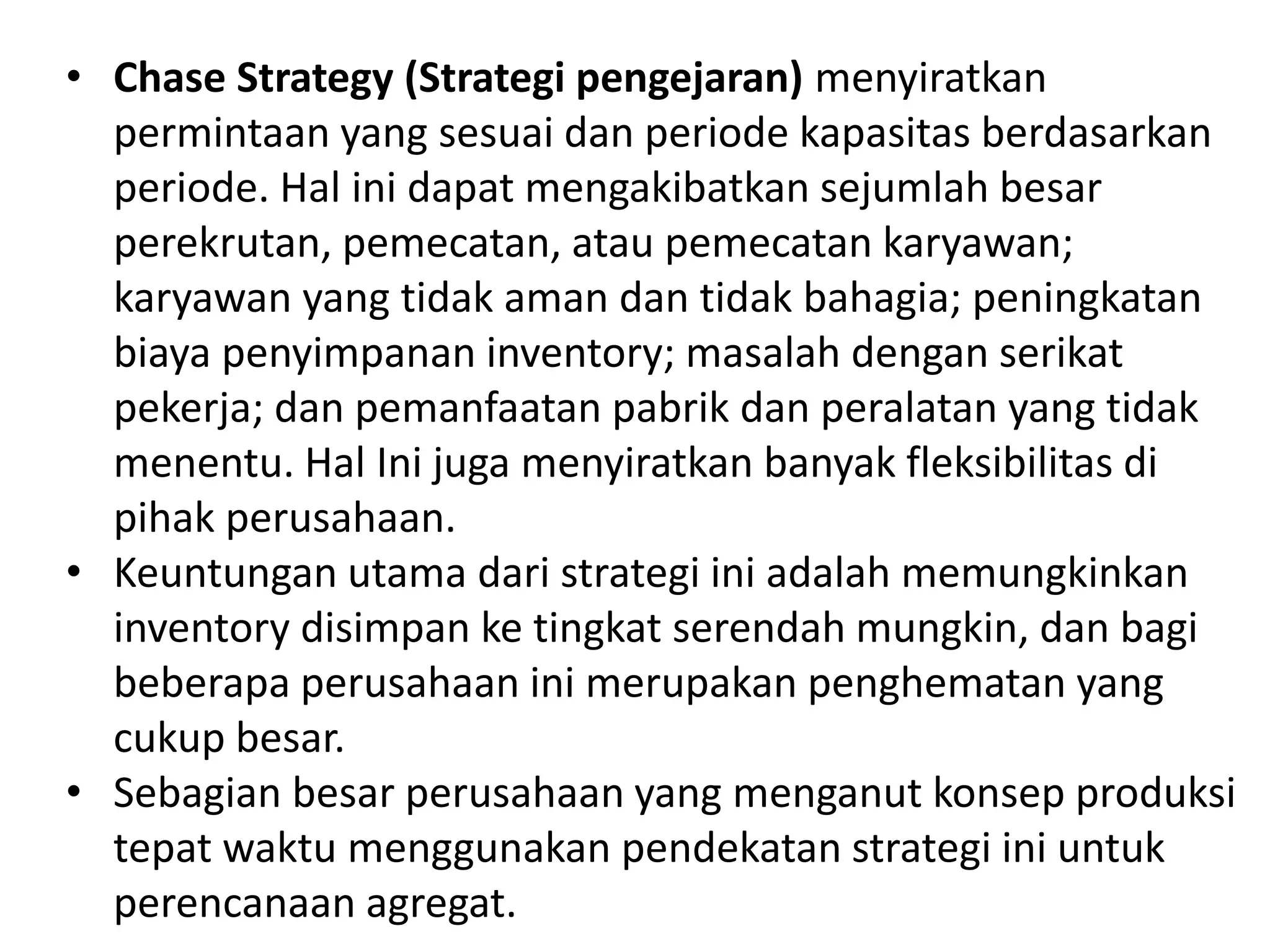 Production Strategy: Level & Chase Strategy _ Materi Training PPIC | PPTX