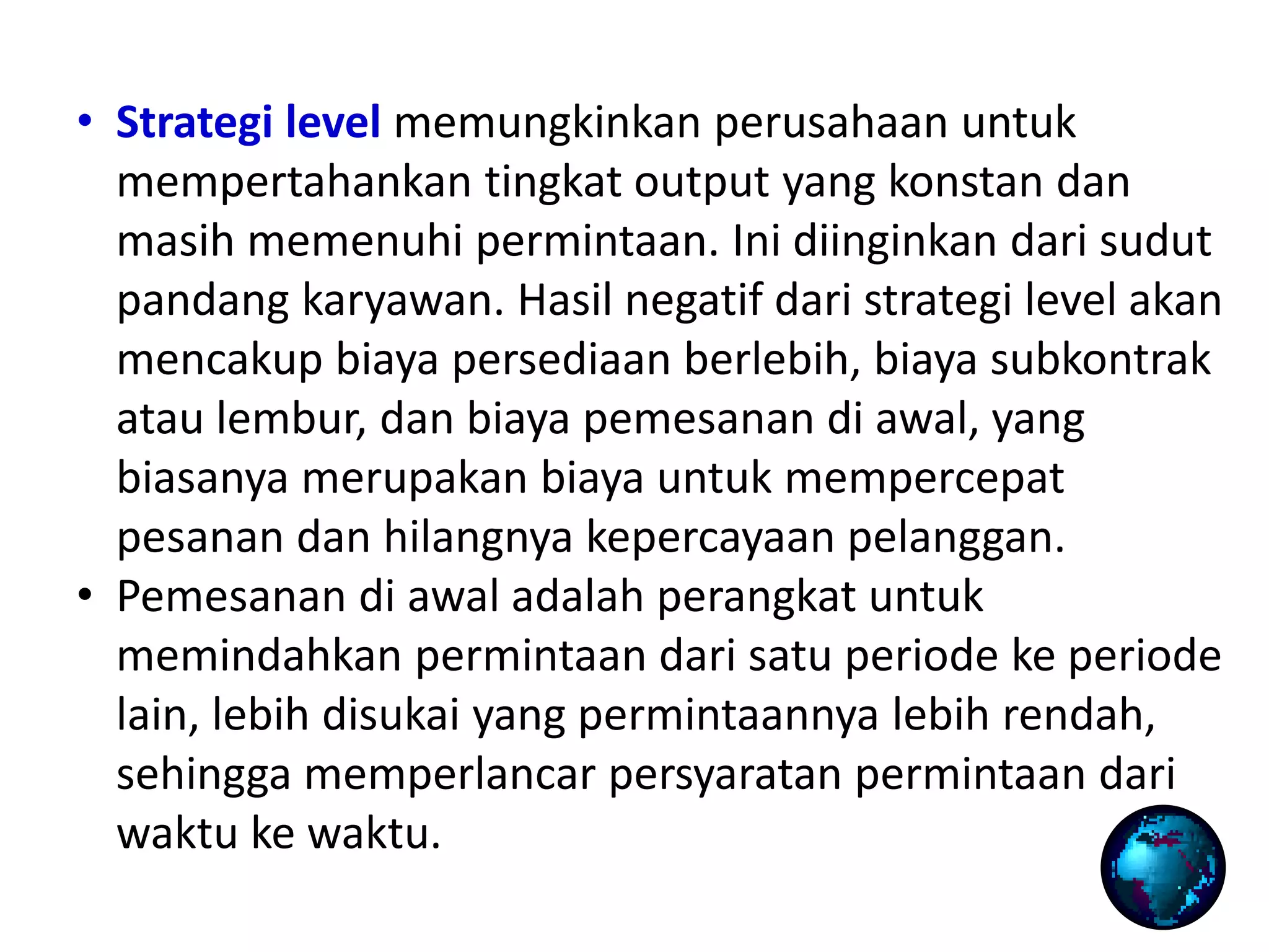 Production Strategy: Level & Chase Strategy _ Materi Training PPIC | PPTX
