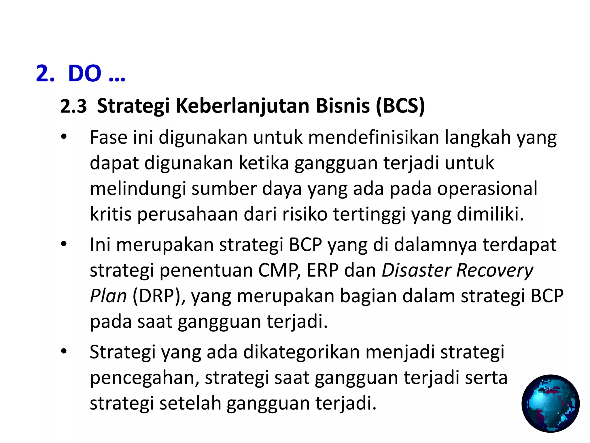 Penentuan, Perencanaan dan Penyusunan BCP _ Materi Training BCMS (with ...