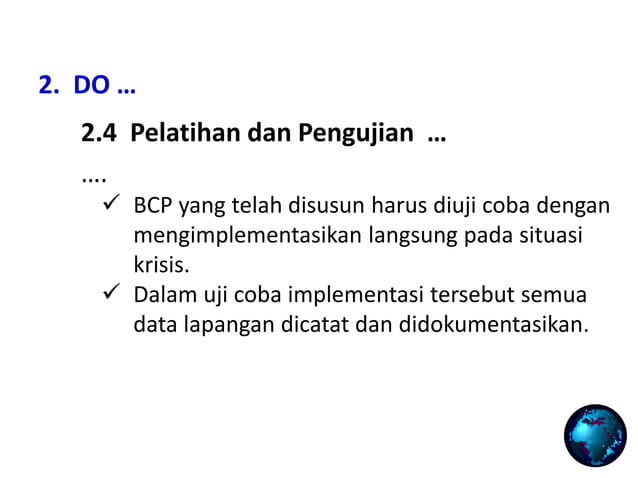 Penentuan, Perencanaan dan Penyusunan BCP _ Materi Training BCMS (with ISO 22301) | PPTX
