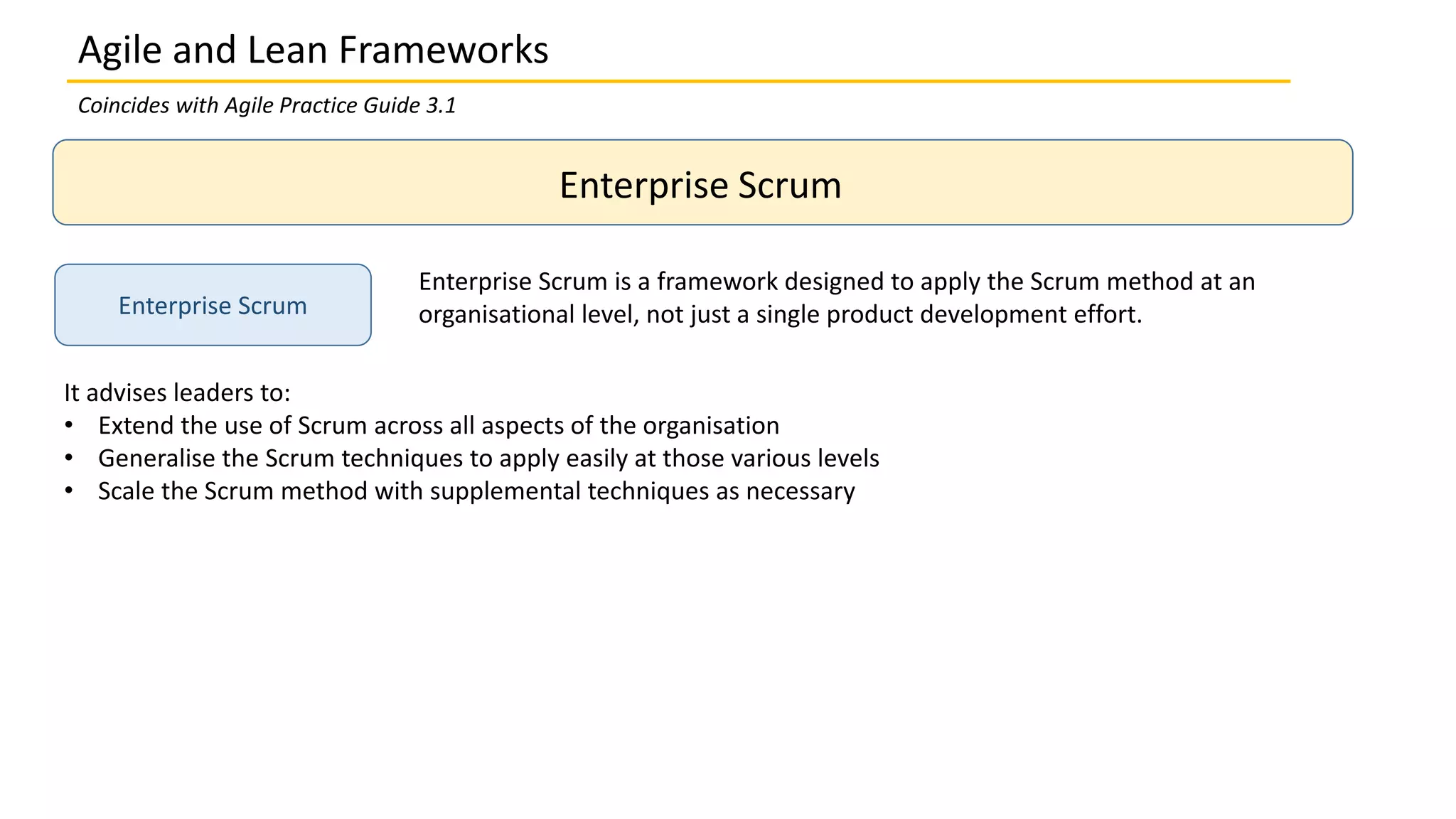 6.0 Auxiliary Agile and Lean Frameworks | PPTX