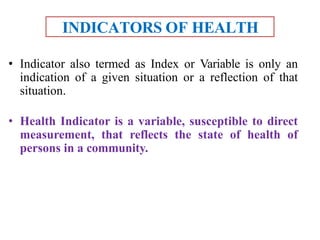 Indicators of Health | PPTX